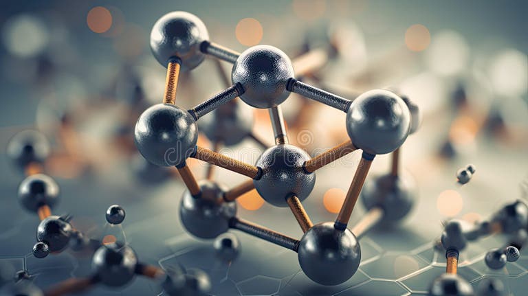 Atom carbon element stock illustration. Illustration of generated ...