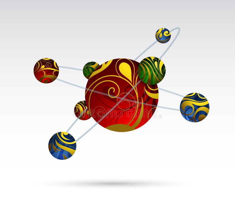 Atom cartoon stock vector. Illustration of structure - 52177915