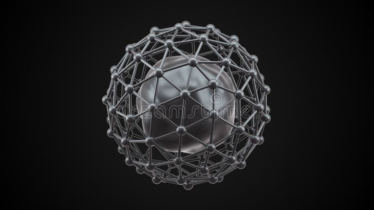 Atom in Cell Made of Electrons Stock Illustration - Illustration of ...
