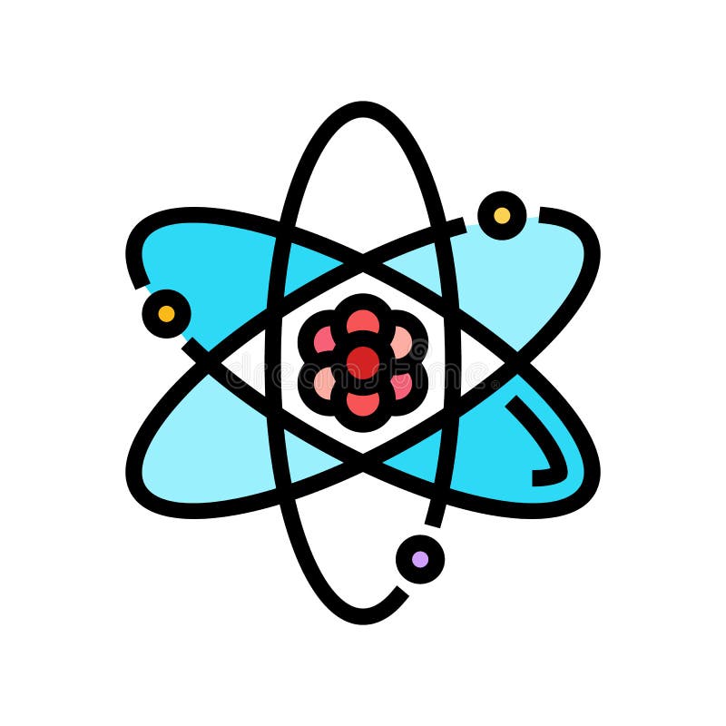 Atom Chemistry Color Icon Vector Illustration Stock Vector ...