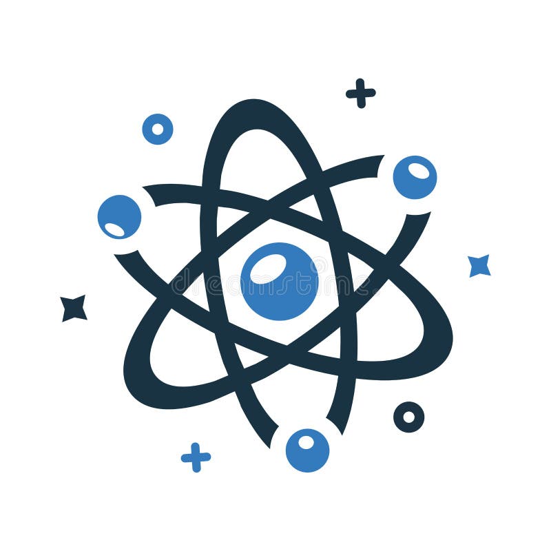 Atom, Chemistry, Physics, Science Icon. Black Vector Sketch. Stock ...
