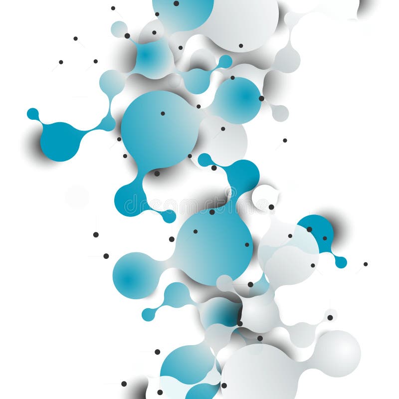 Atom Chemistry Shape Science Vector Illustration. Abstract Molecule ...