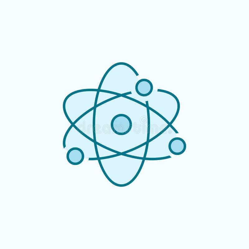 Atom 2 Colored Line Icon. Simple Colored Element Illustration Stock ...