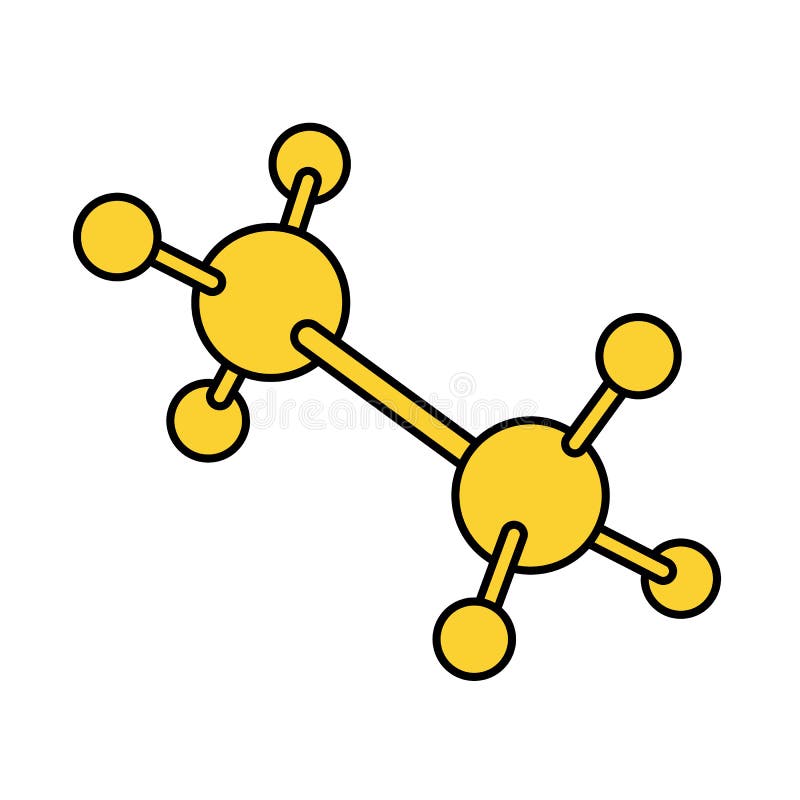 Atom, Complex Volumetric Molecule Structure. Doodle Style Icon Stock ...