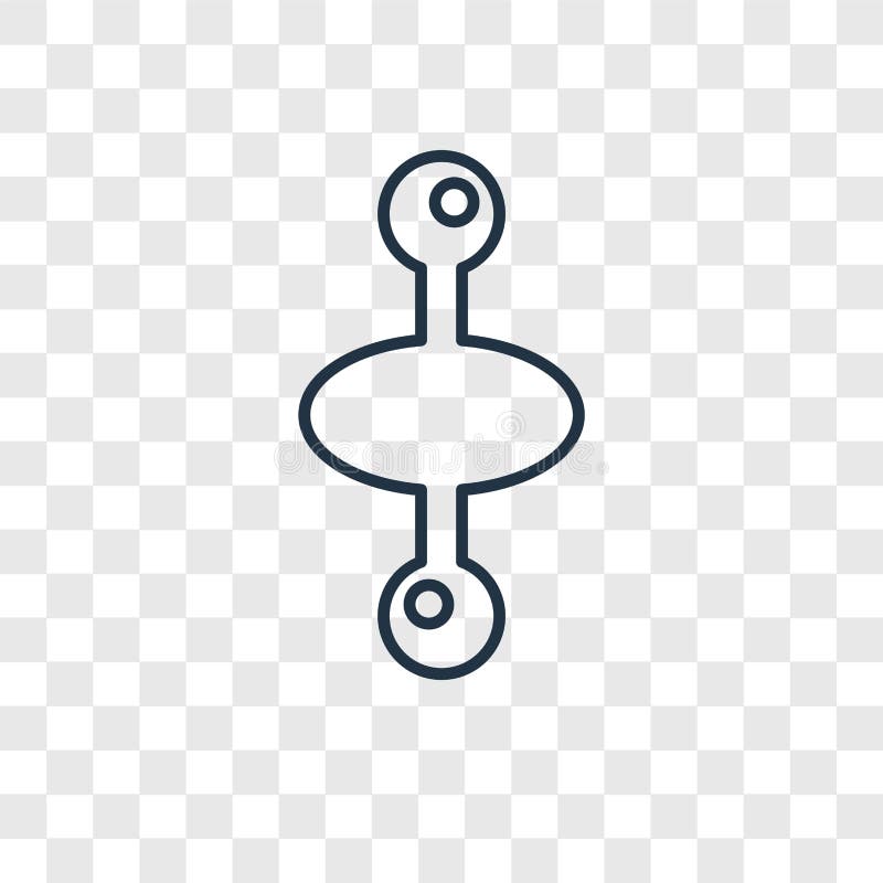 Atom Concept Vector Linear Icon Isolated on Transparent Background ...