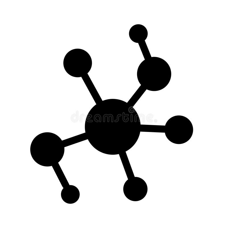 Atom Connection Isolated Vector Icon that Can Be Easily Modified or ...