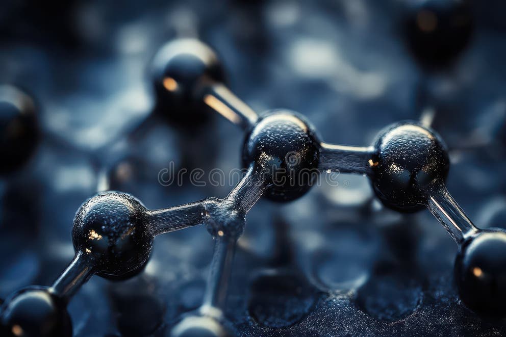 Atom Connections in Molecular Structure Stock Image - Image of dynamics ...
