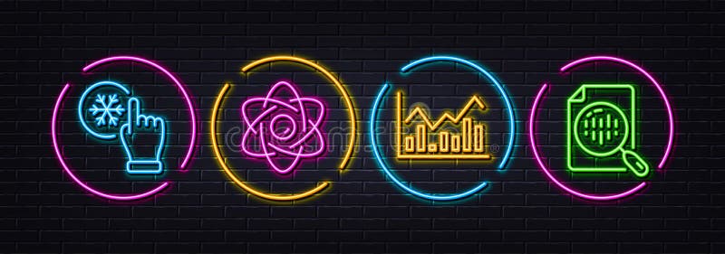 Atom Core, Infochart and Freezing Click Minimal Line Icons. for Web ...