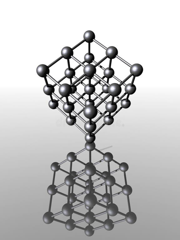 Atom cube stock illustration. Illustration of structure - 2437208
