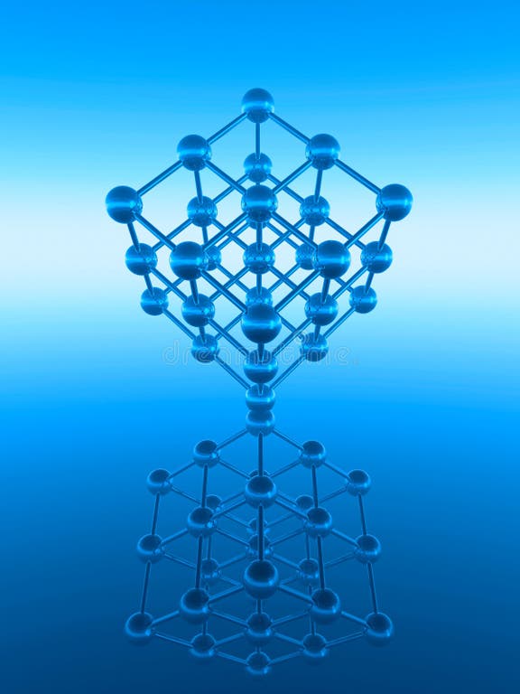 Atom cube stock illustration. Illustration of molecule - 3150974
