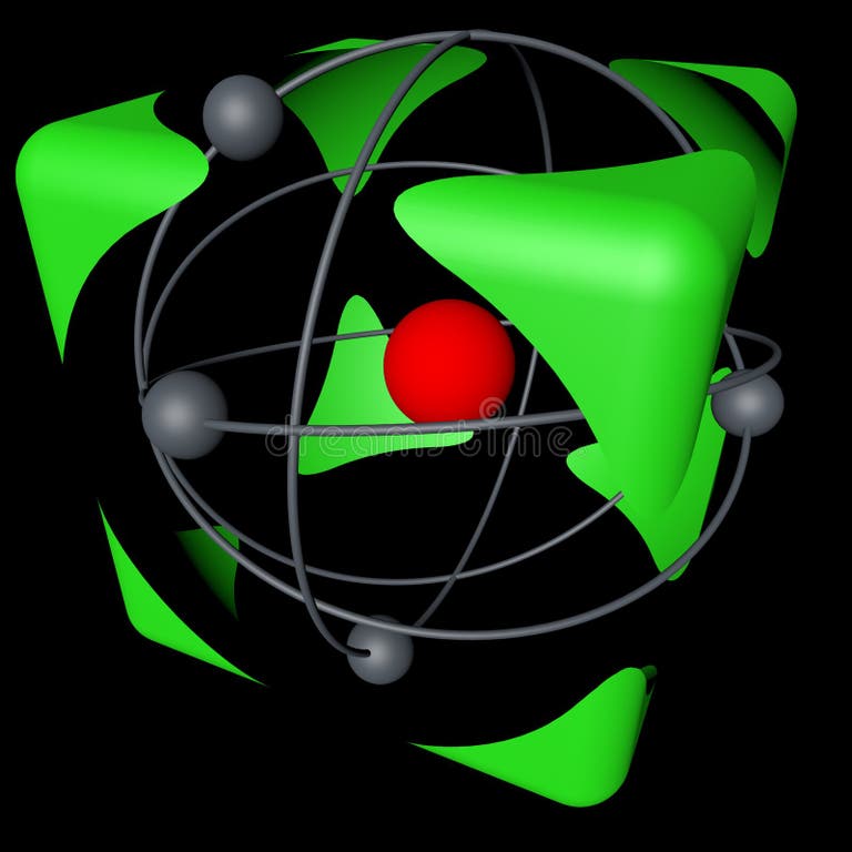 Atom cube stock illustration. Illustration of concept - 79860070