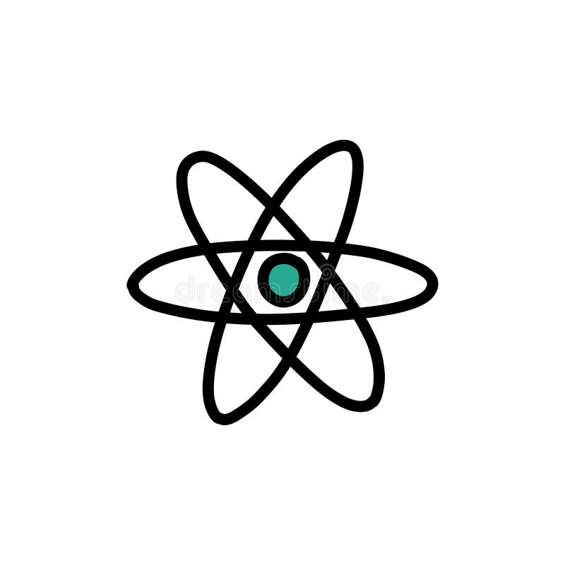 Atom Doodle Icon, Vector Color Line Illustration Stock Vector ...