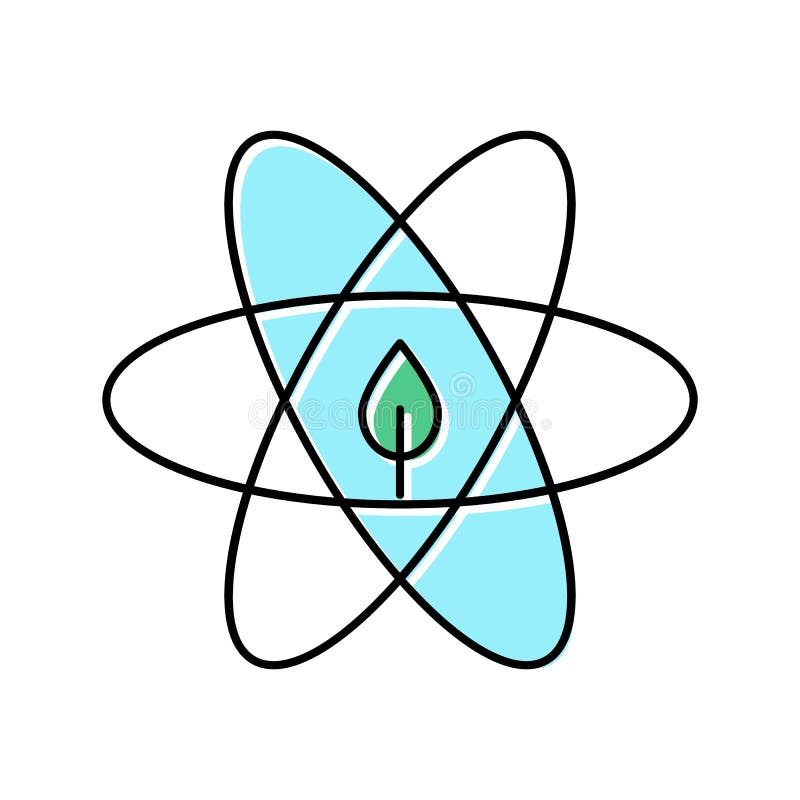 Atom Ecosystem Color Icon Vector Illustration Stock Vector ...