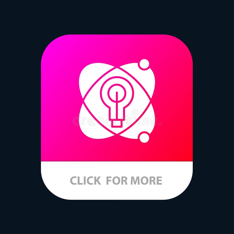 Atom, Education, Nuclear, Bulb Mobile App Icon Design Stock Vector ...