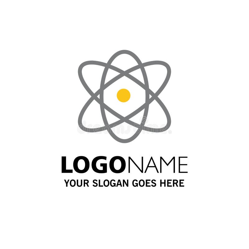 Atom, Education, Physics, Science Business Logo Template. Flat Color ...
