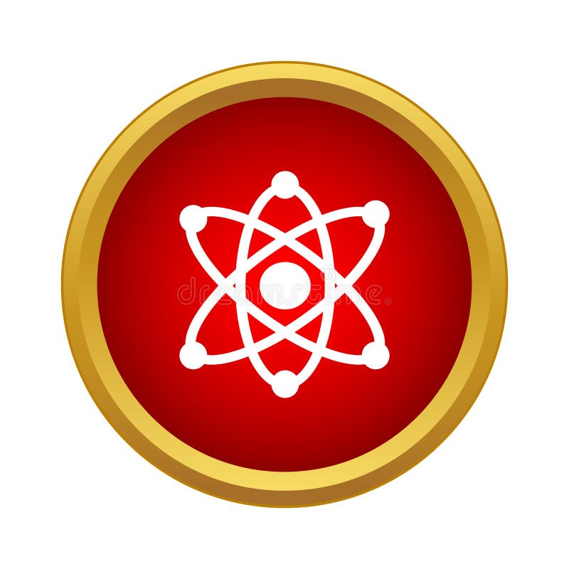 Atom with Electrons Icons Set Hexagon Stock Vector - Illustration of ...