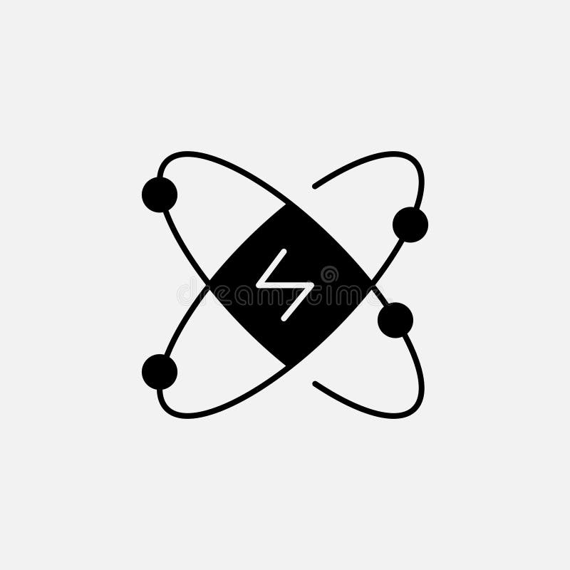 Atom Energy Icon Glyph. Solid Black Icon. Stock Vector - Illustration ...