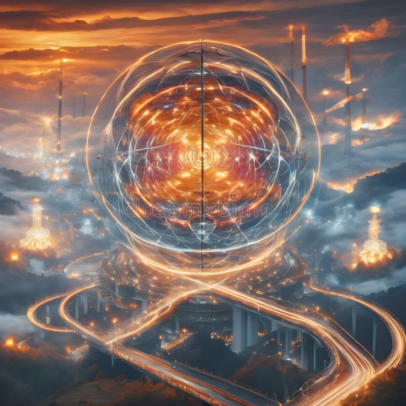 The Atom Essence: Visualizing the Heart of Matter Stock Illustration ...