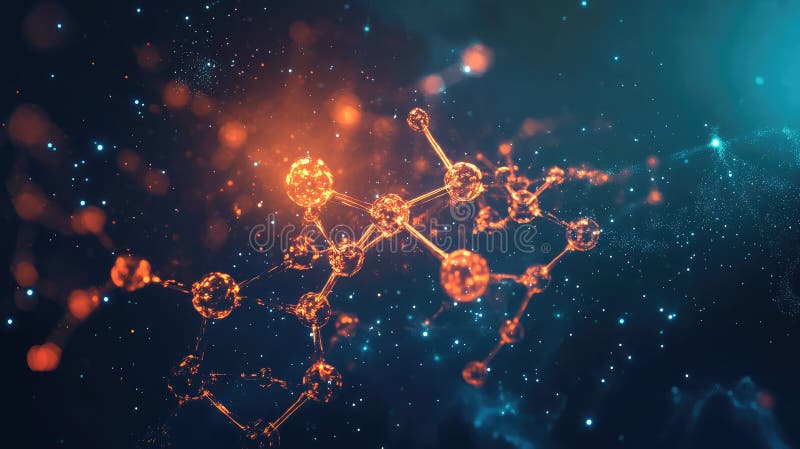 Atom Exploding View of Chemical Compound Stock Illustration ...