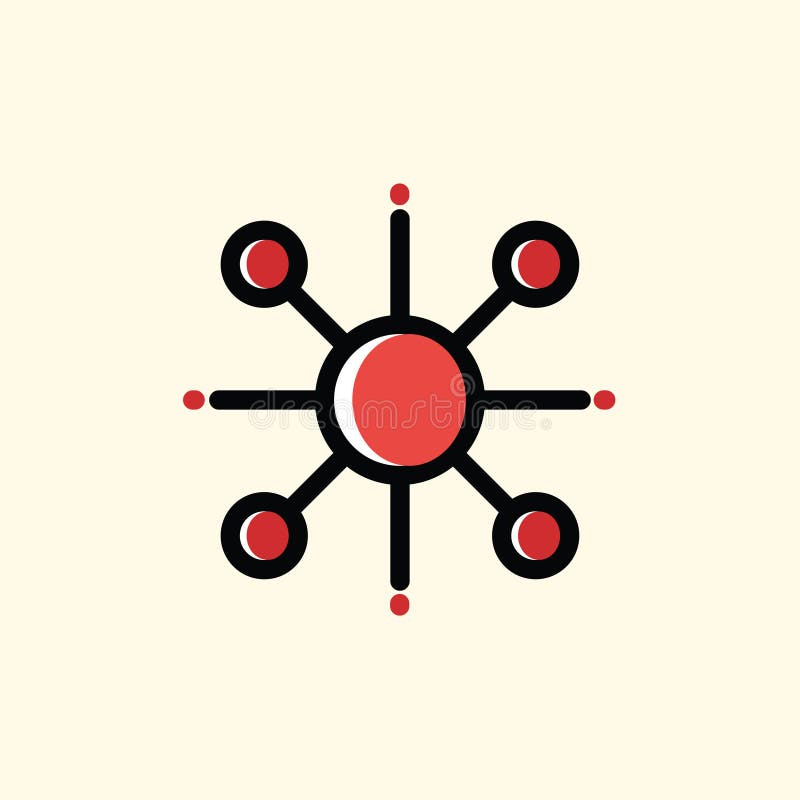 Orange Atom Molecules Icon. Stock Vector - Illustration of intelligence ...