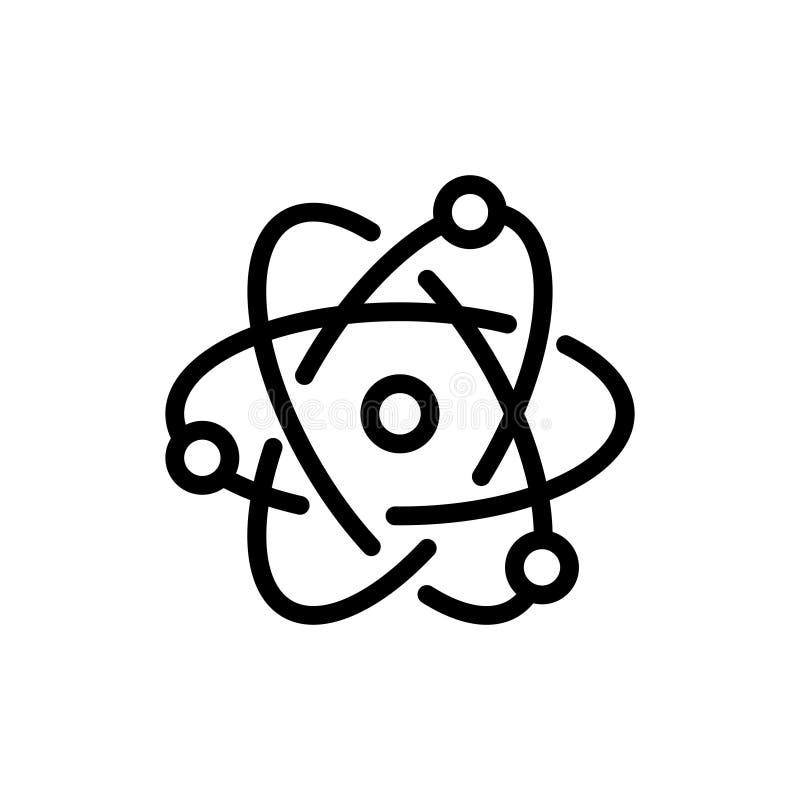 Atom Flat Icon Symbol stock vector. Illustration of experiment - 227873701