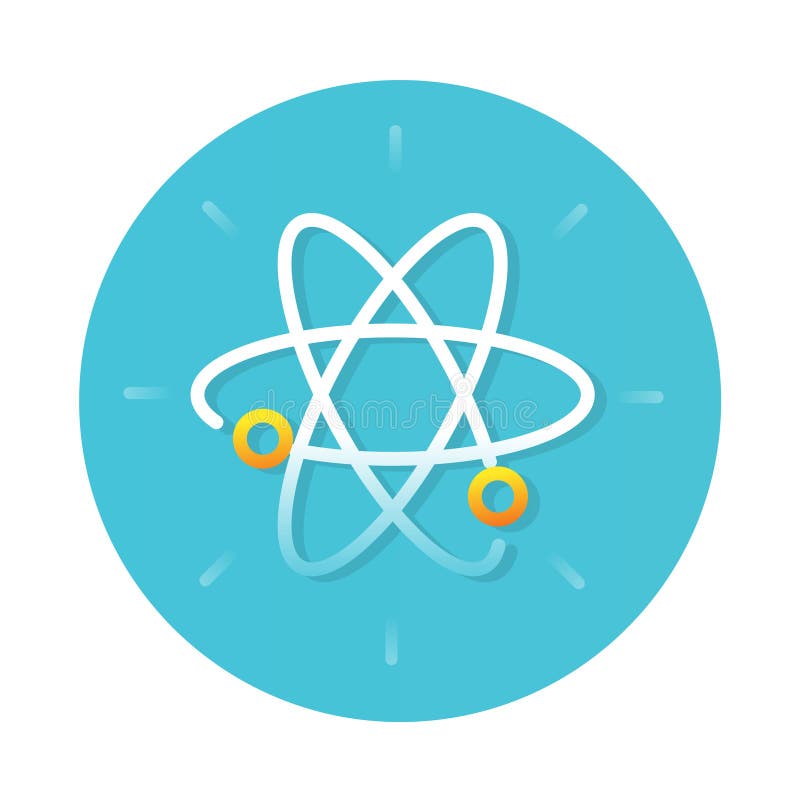Atom Flat Icon Symbol stock vector. Illustration of experiment - 227873701