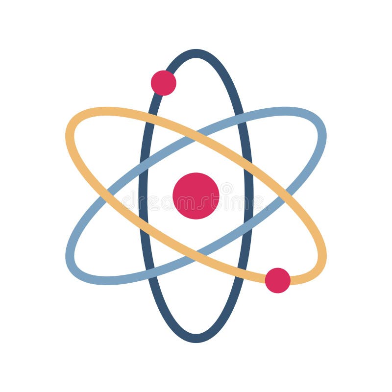 Atom Flat Icon Symbol stock vector. Illustration of experiment - 227873701