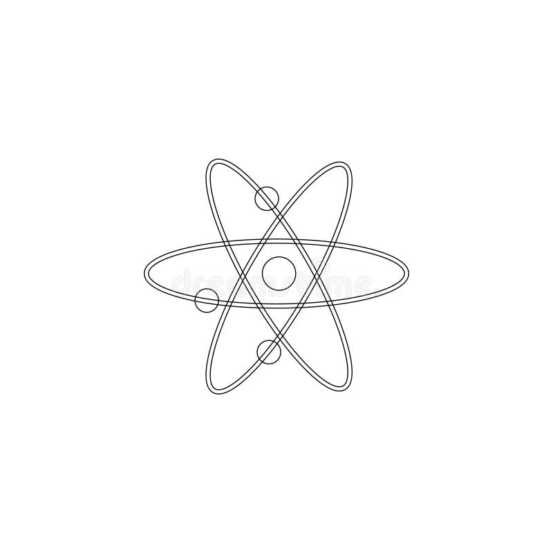 Atom. flat vector icon stock vector. Illustration of atom - 149681099