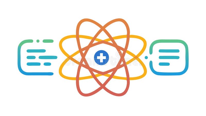 Gears and Atom Symbol. Mechanical Science, Engineering, Physics Vector Design Generative AI ...