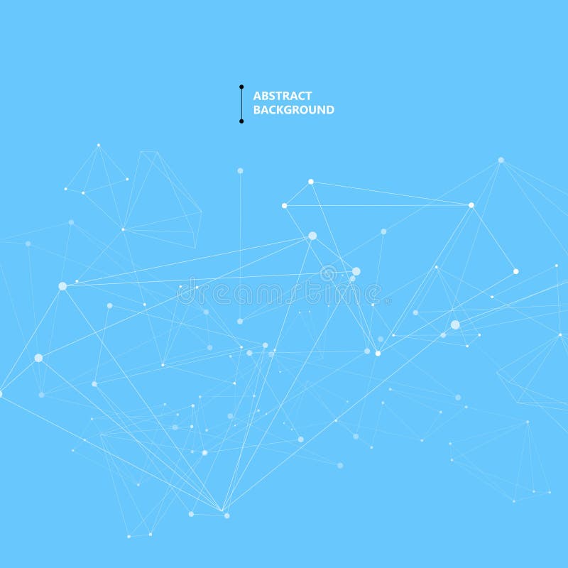 Atom Geometric Structure Abstract Polygonal With Connecting Dots And