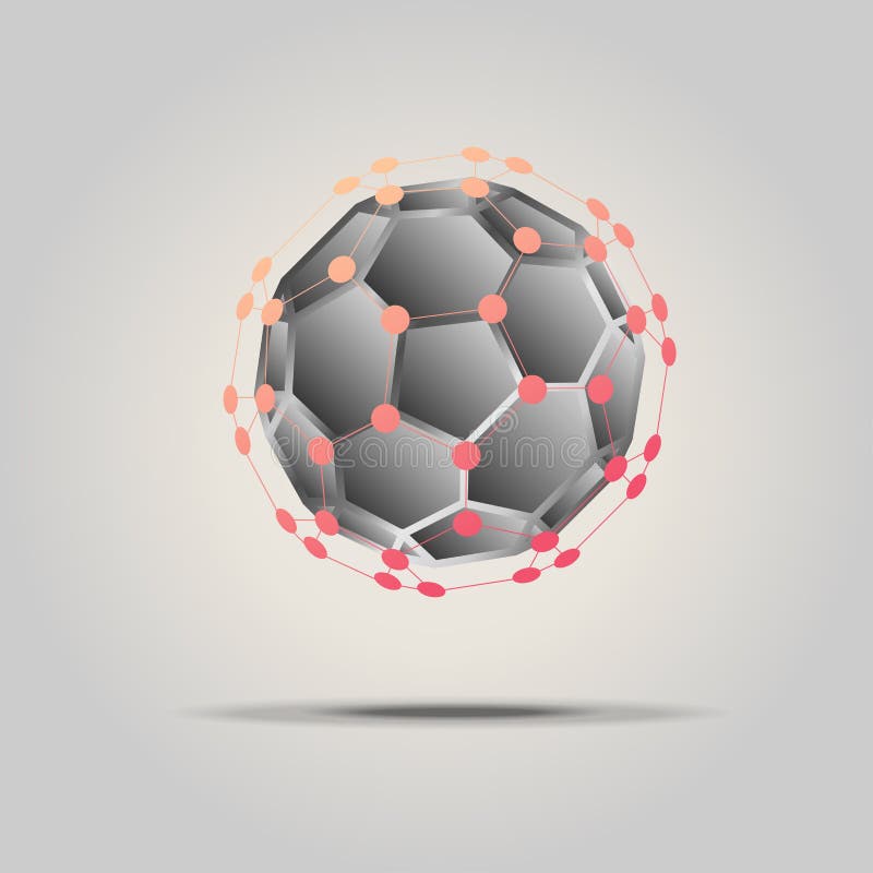 Atom stock vector. Illustration of metal, hexagonal, metalic - 73353371