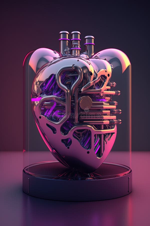 Atom heart 3D stock illustration. Illustration of fiction - 268727195