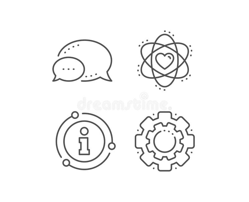 Atom with Heart Icon. Energy Sign. Chemical Element. Vector Stock ...