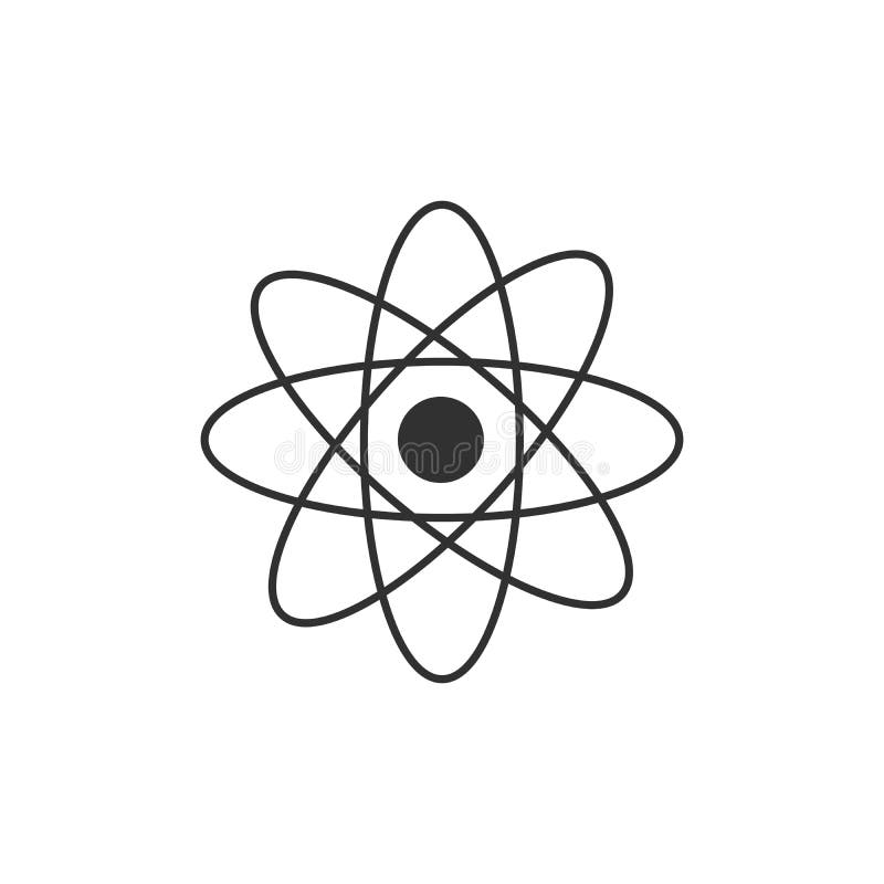 Atom and Heart Shape Icon. Vector Illustration Isolated on White ...