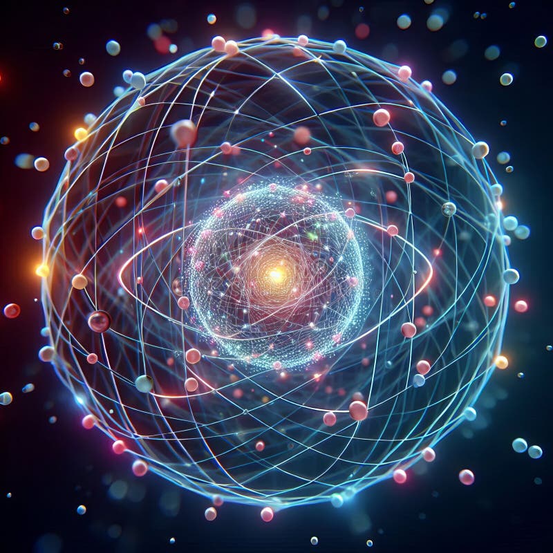 Atom Hologram a Simplified Model of an Atom with Orbiting Electr Stock ...