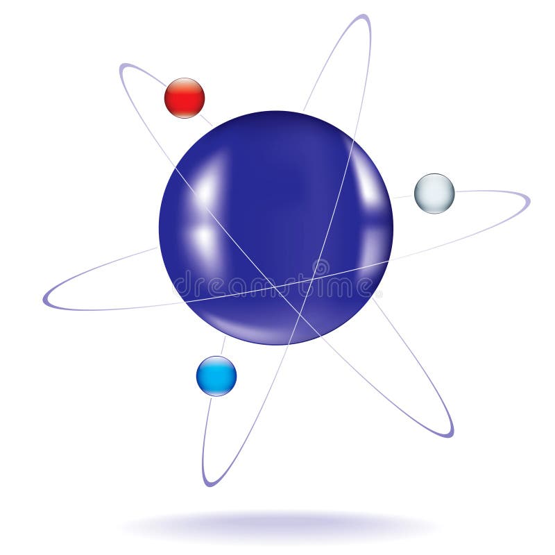 Atom icon stock vector. Illustration of electron, sign - 26735811