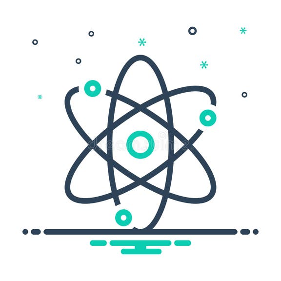 Mix Icon for Atom, Particle and Molecule Stock Vector - Illustration of ...
