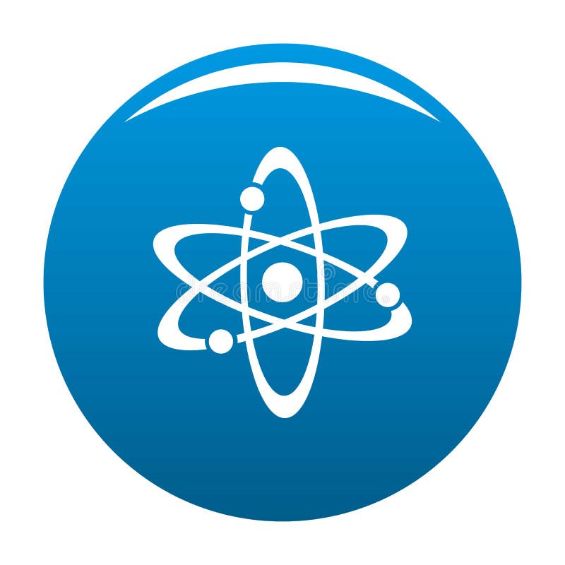 Atom icon blue stock illustration. Illustration of microscopic - 123265766