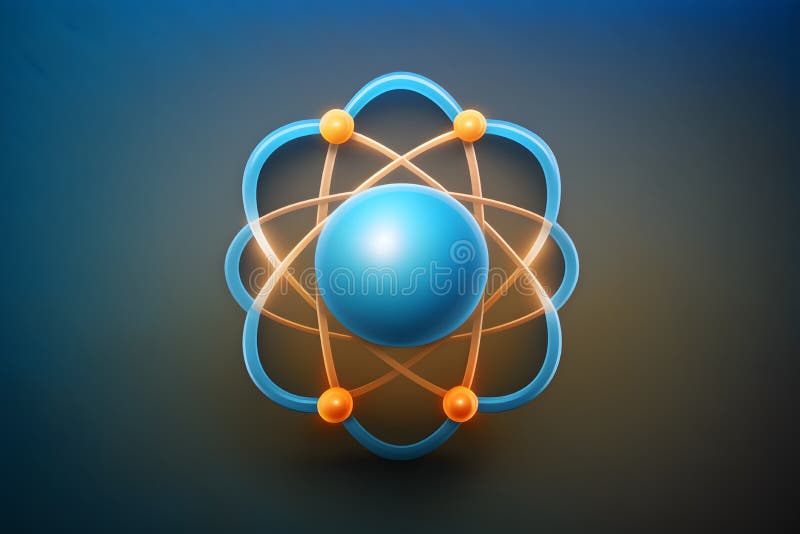 Atom Icon Created with Generative AI Technology Stock Illustration ...