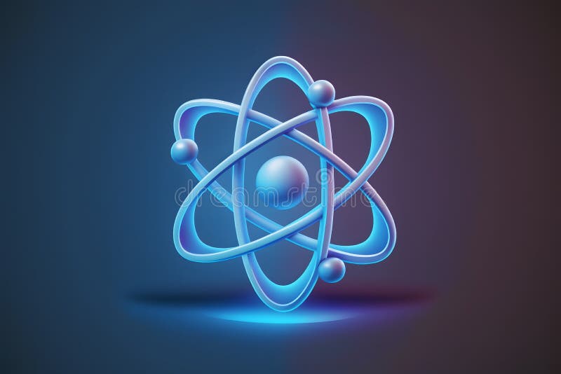 Atom Icon Created with Generative AI Technology Stock Illustration ...