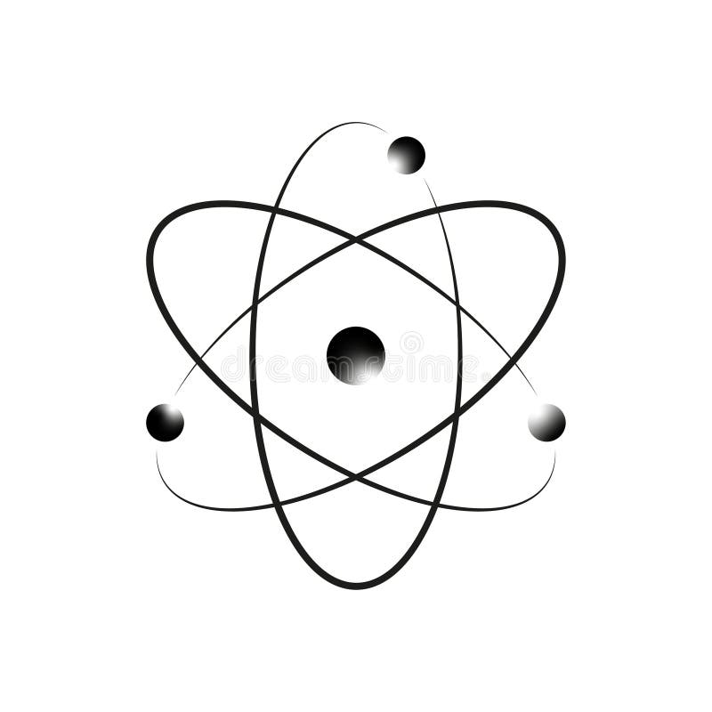 Atom Icon. Molecule Symbol or Atom Symbol. Vector Illustration. EPS 10 ...