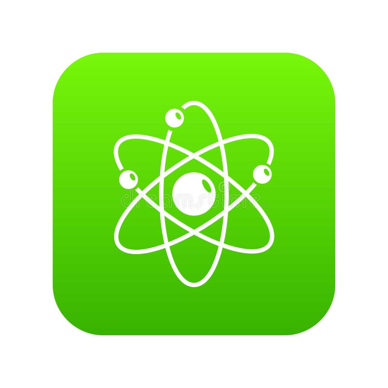 Atom icon green vector stock vector. Illustration of micro - 115767889