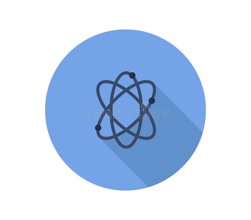Atom Icon Illustrated in Vector on White Background Stock Illustration ...