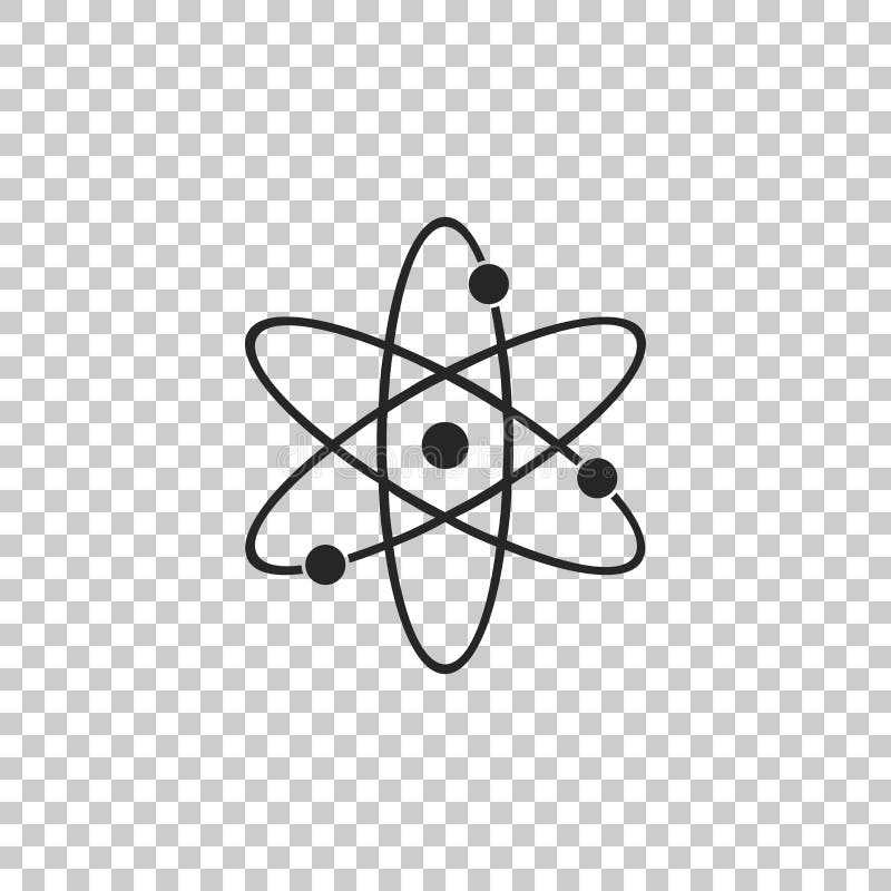 Atom Icon Isolated on Transparent Background. Symbol of Science ...