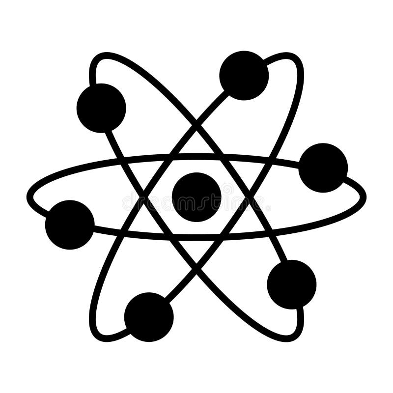 Atom Icon. Molecule or Atom Symbol. Vector Illustration Isolated on ...
