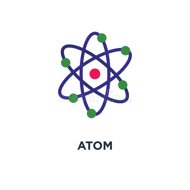 Atom Icon. Molecule, Chemistry Science Concept Symbol Design, Ve Stock ...