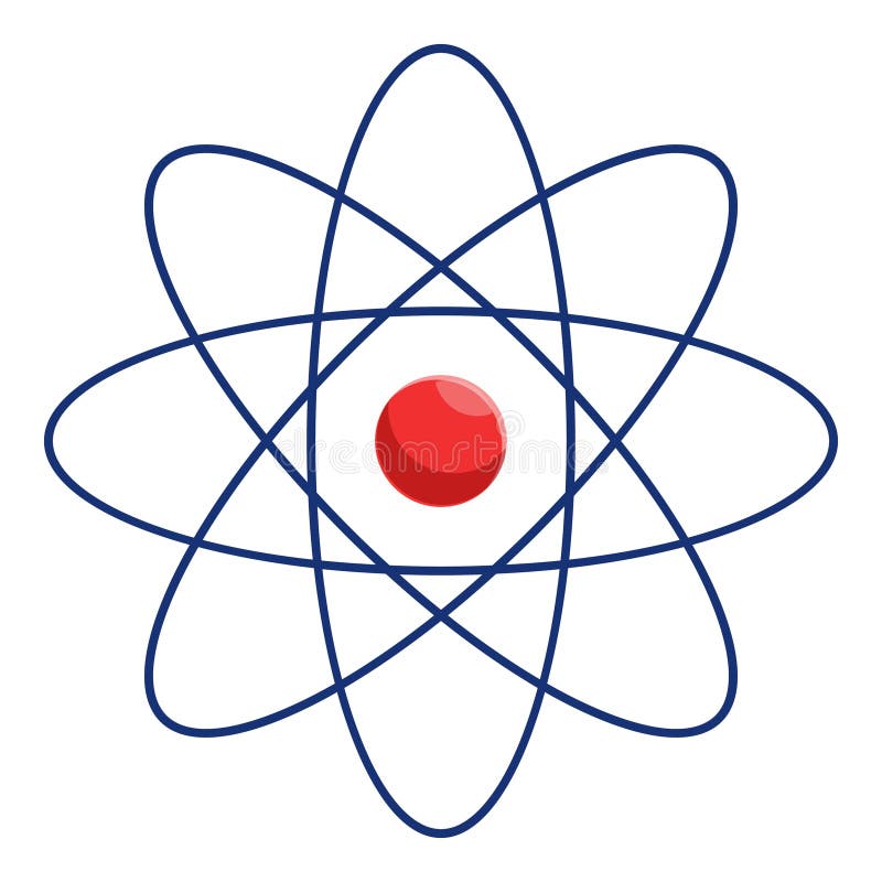 Atom Icon Representing Chemistry and Physics Science Stock Vector ...