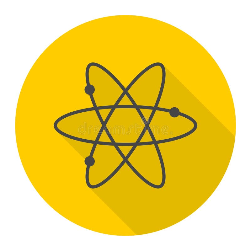 Atom icon stock vector. Illustration of physics, neutron - 99729216