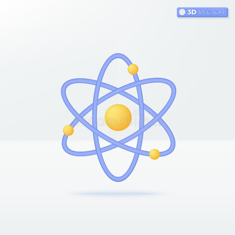 Atom Icon Symbols. Nucleus, Molecular Chemistry, Orbital Electrons ...