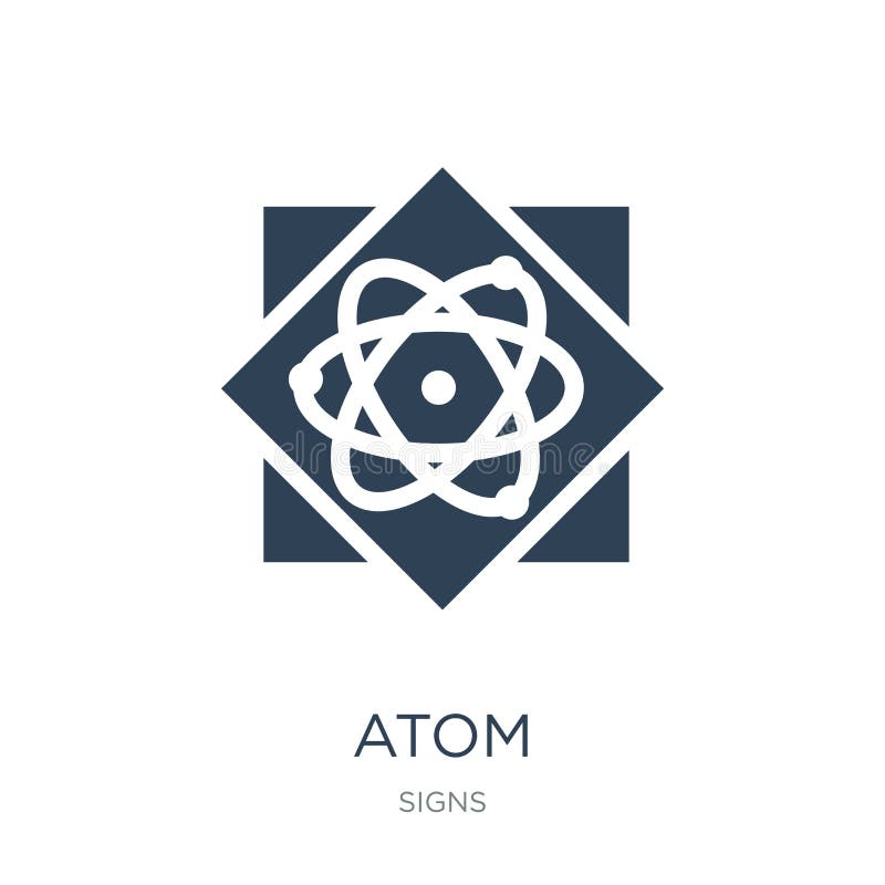 Atom Icon in Trendy Design Style. Atom Icon Isolated on White ...